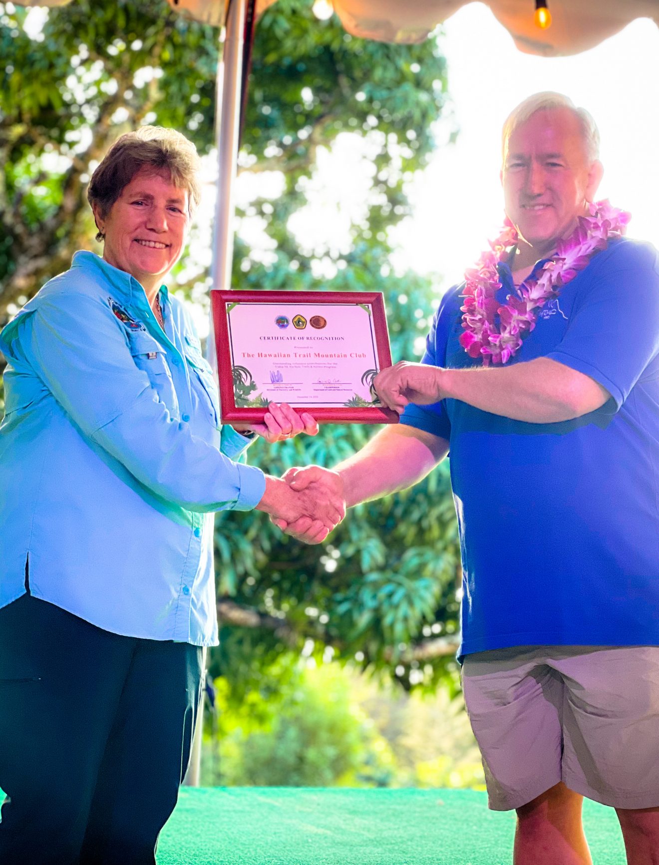 HTMC Trail Clearers Receive Appreciation Awards from DLNR - Hawaiian ...