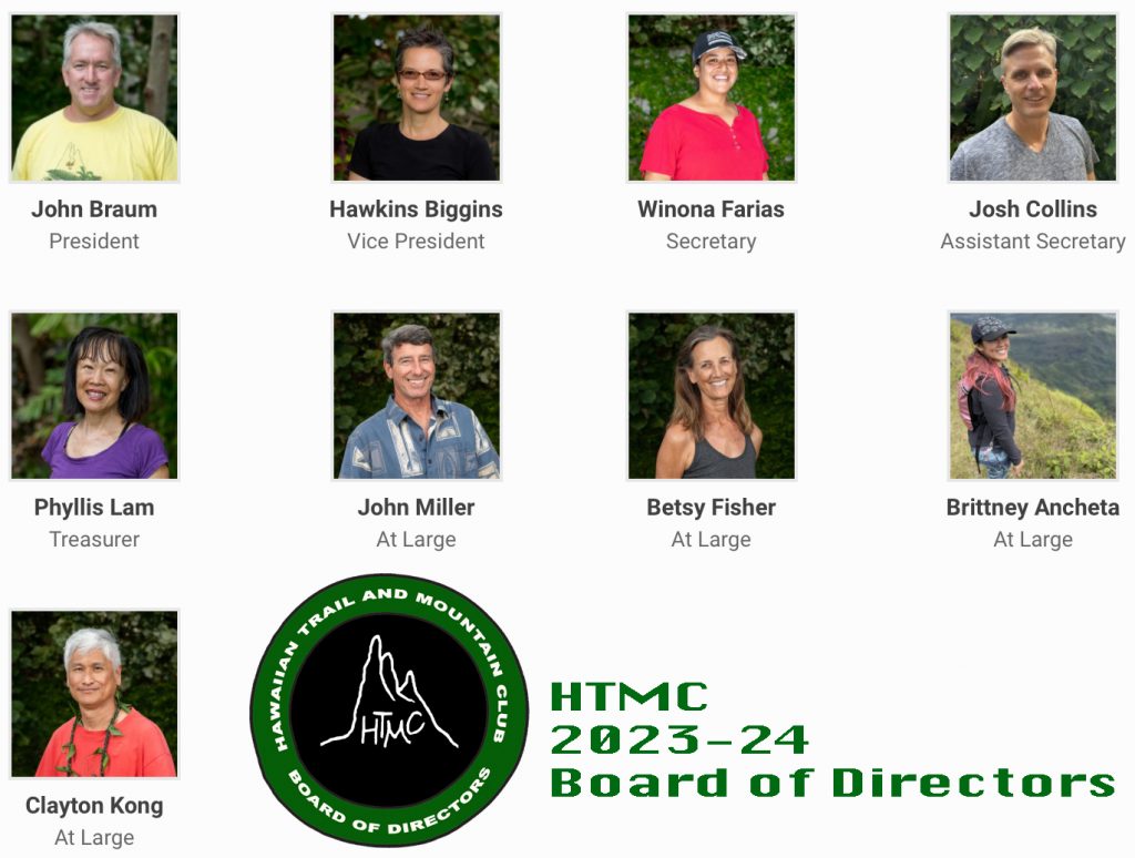 HTMC 2023-24 Board of Directors - Hawaiian Trail & Mountain Corp.